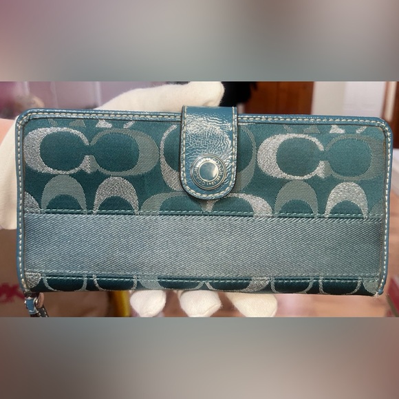 Coach | Bags | Coach Signature Stripe Wallet In Limited Time Color ...